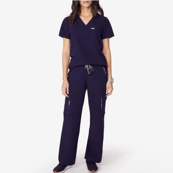 Figs | Pants & Jumpsuits | Figs Tema Wide Leg Performance Navy Blue ...
